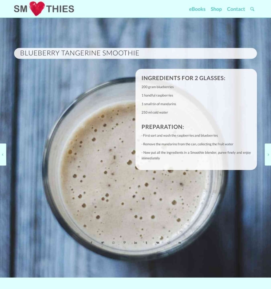 Blueberry tangerine Smoothie | Smoothies Love